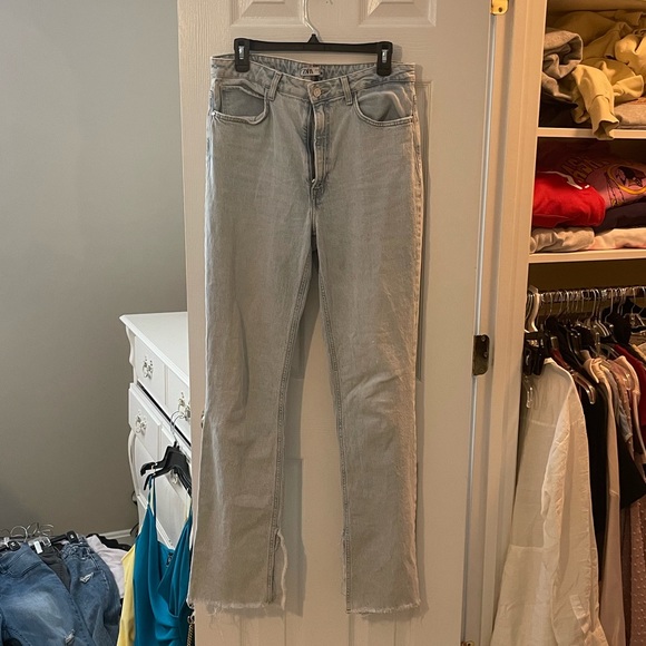 Zara | Jeans | Zara Hirise Light Wash Wide Leg Jeans | Poshmark